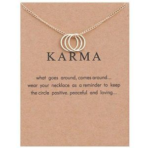 Jewelry | 5 For 25 Gold Color Karma Ring Pendant Necklace | Poshmark